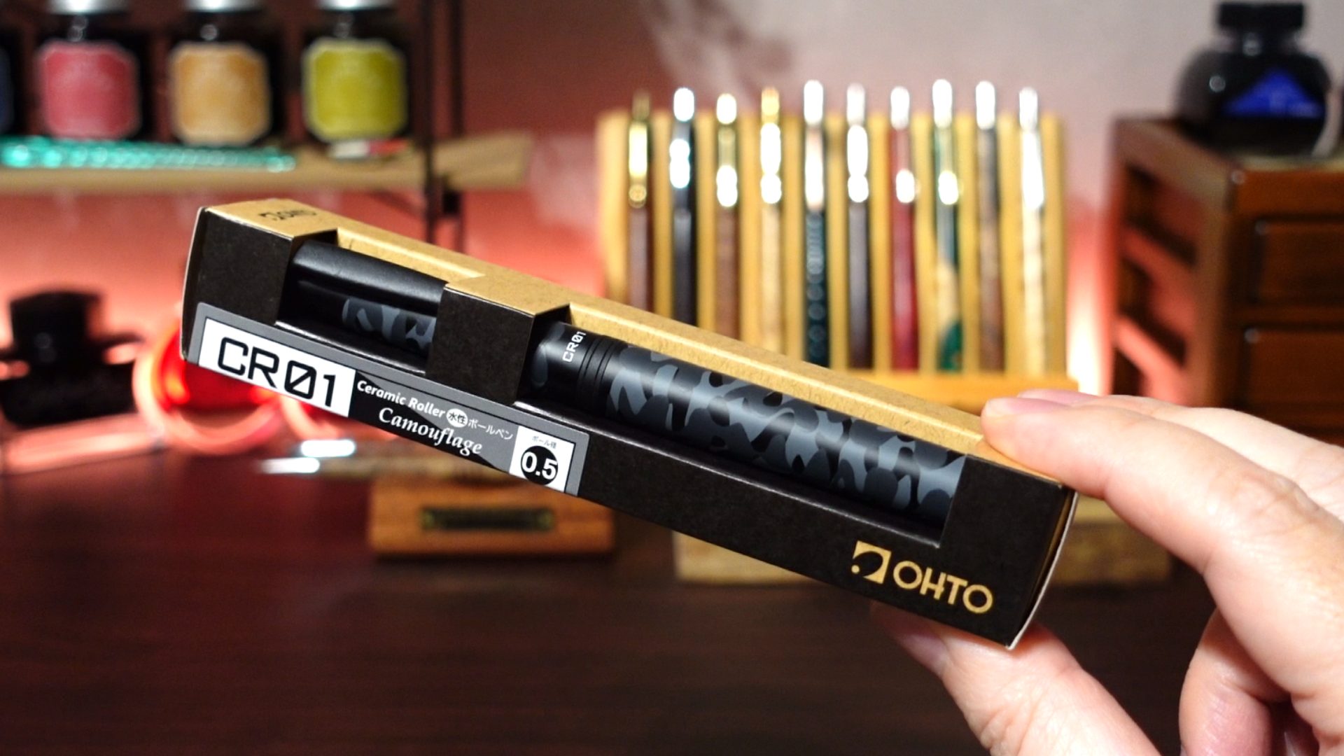 【OHTO CR01】おしゃれな迷彩柄! 新作 水性ボールペンを開封レビュー - イラスト画材箱